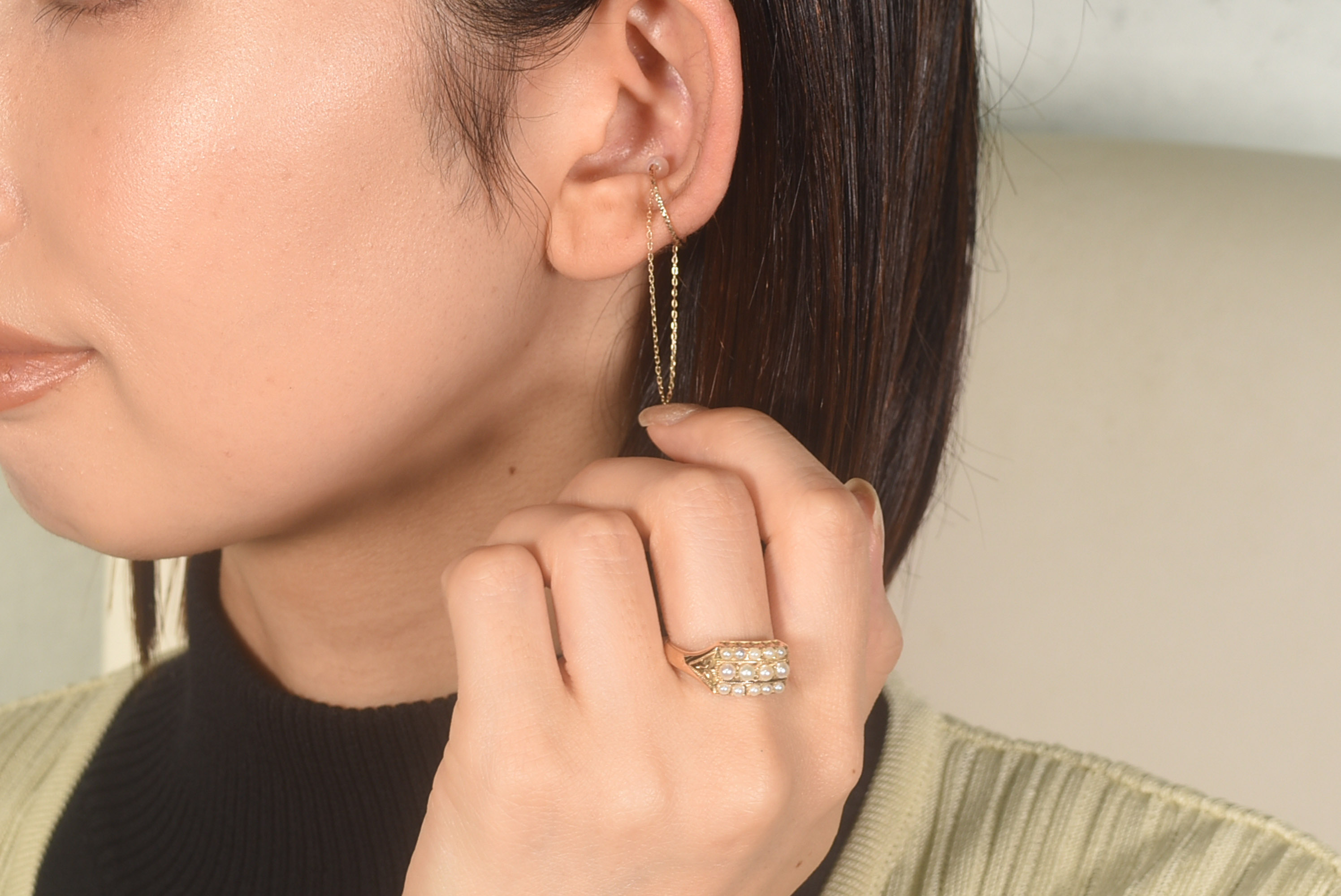 K10YG イヤーカフ｜KIRA SHARE｜ジュエリーをお好きな組み合わせで何点でもレンタルができる！ジュエリーレンタルサイト